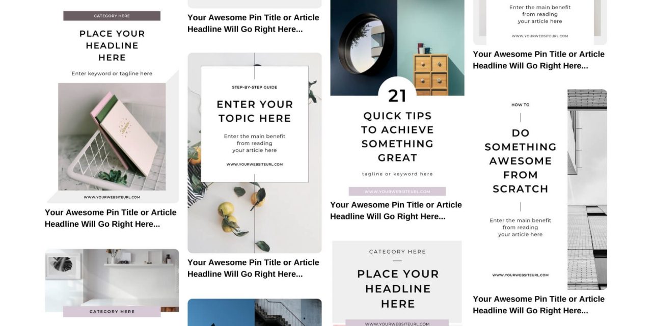 Minimalistic Canva Pinterest Templates for Bloggers - Blogging Explorer